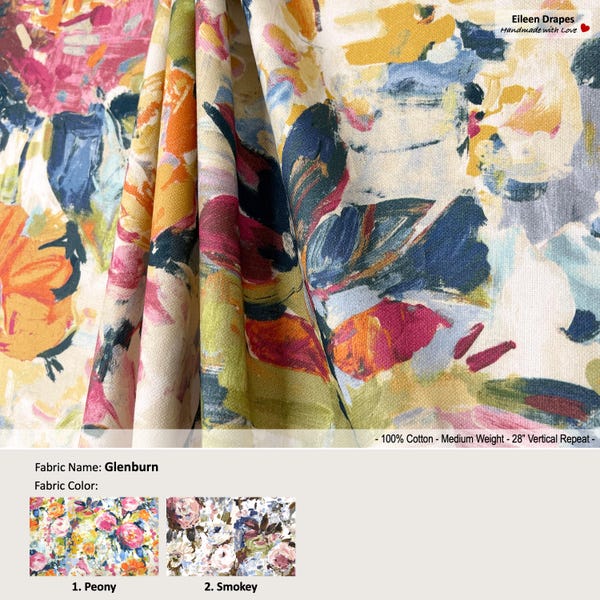 Multi Color Curtains - Etsy