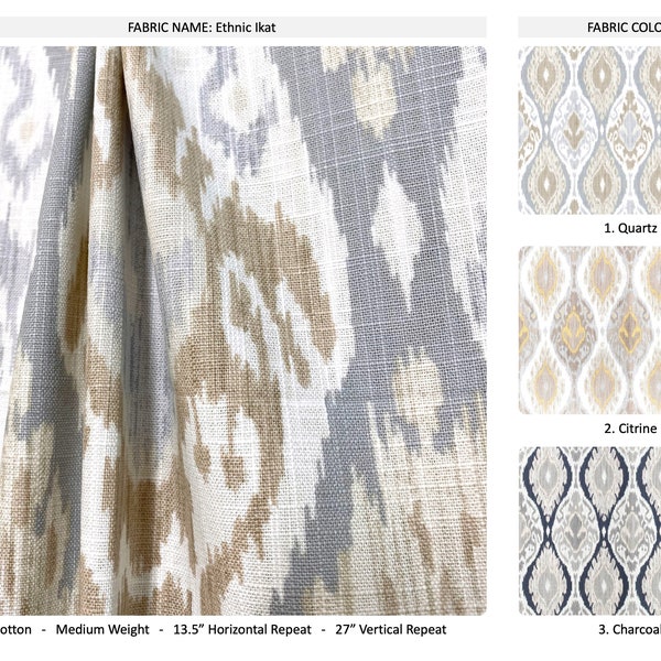 Ikat Curtain Panels - Etsy