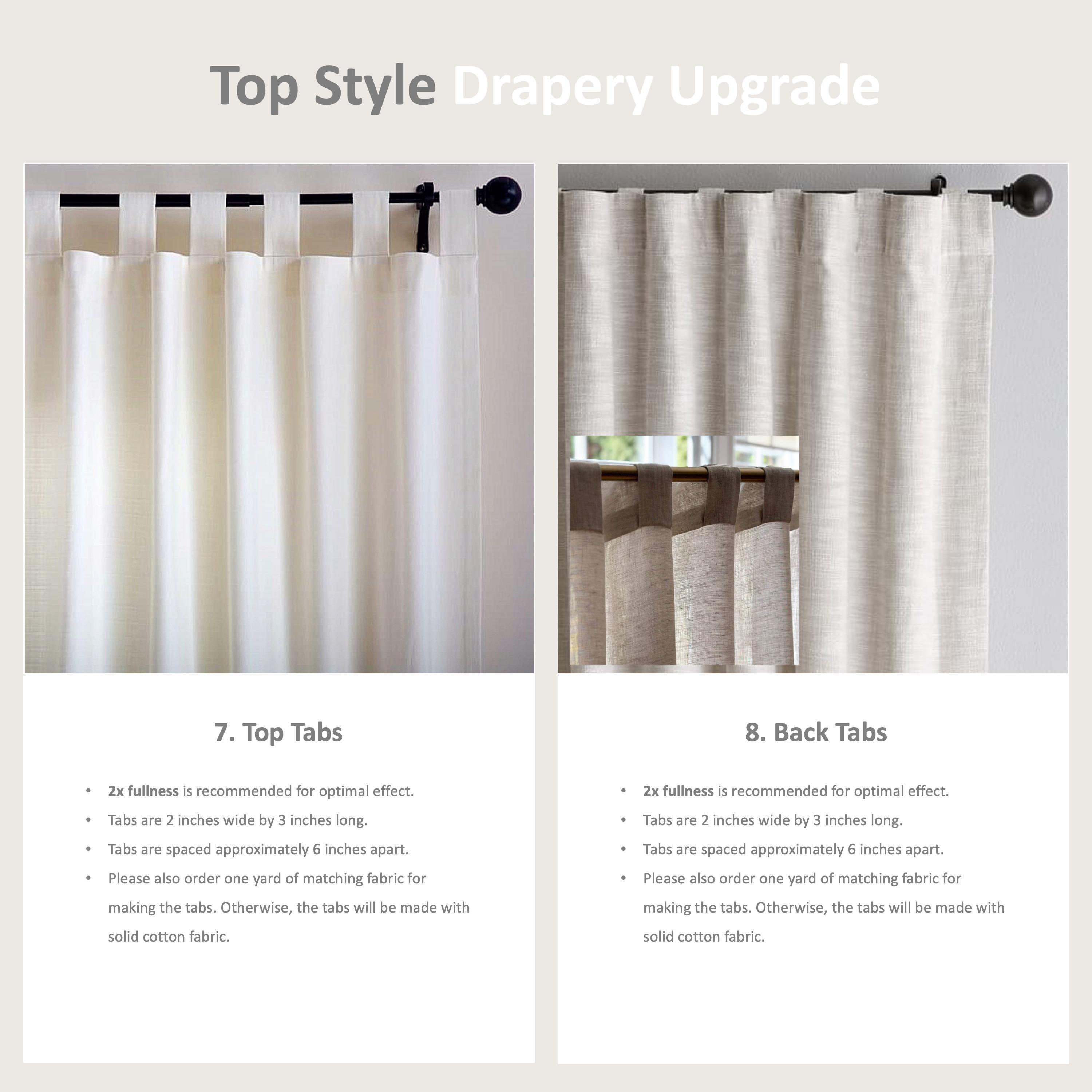 TOP STYLE Drapery Upgrade to Custom Drapes; Pinch Pleats; Euro Pleats ...