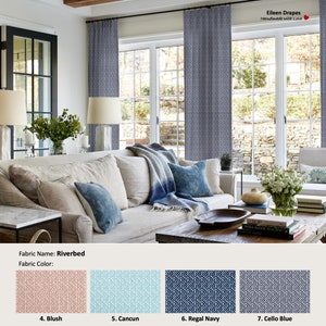 Riverbed 7 Colors Dots Grey Beige Blue Cotton Curtain, Valance Extra ...