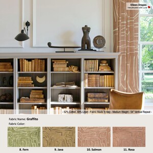 Graffito; 13 Colors; Abstract Line Art Strokes Modern Maze; Cotton ...