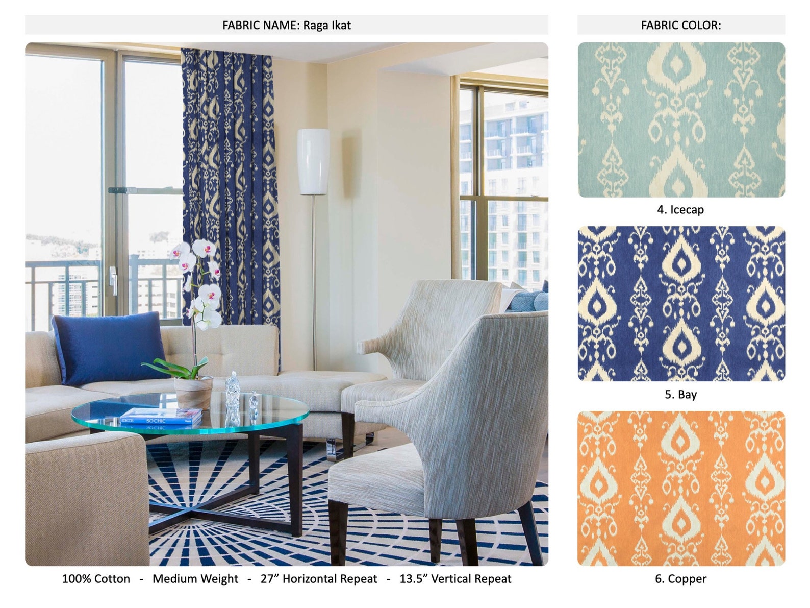 Raga Ikat 6 Colors Sand Dollar Beige Grey Blue Cotton - Etsy