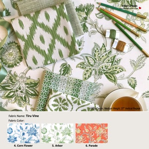 Tiru Vine; 6 Colors; Botanical, Florals, Jacobeans; Cotton Curtain ...