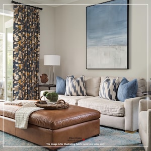 Leda Peony; 2 Colors; Jacobean Floral Flower Rose Blue Gray; Cotton ...