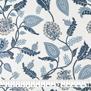 Federal Floral; 3 Colors; Palampore Flower; Cotton Curtain, Valance ...