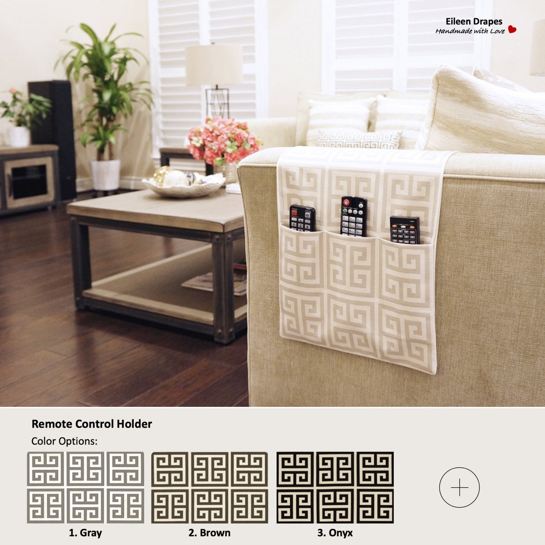 Remote Control Holder; 6 Colors; 3 Sizes; Pocket for TV Control, Phone ...
