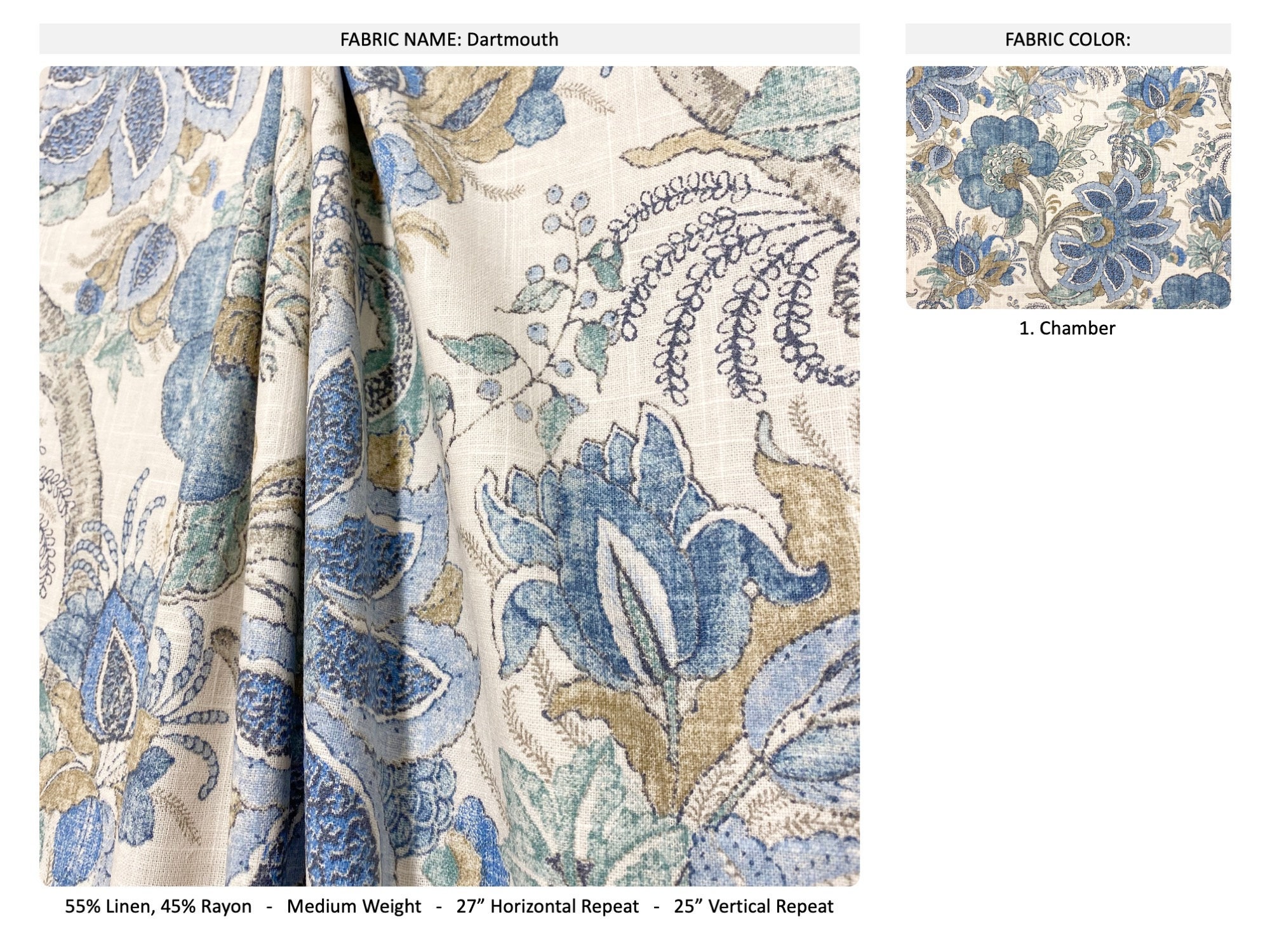 Jacobean Floral - Etsy