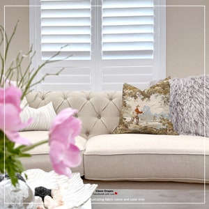 Avondale Color Vintage Fishing Hunting Toile Linen Blend Curtain ...