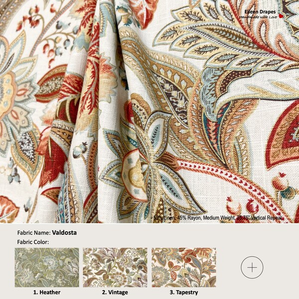 Jacobean Curtains - Etsy