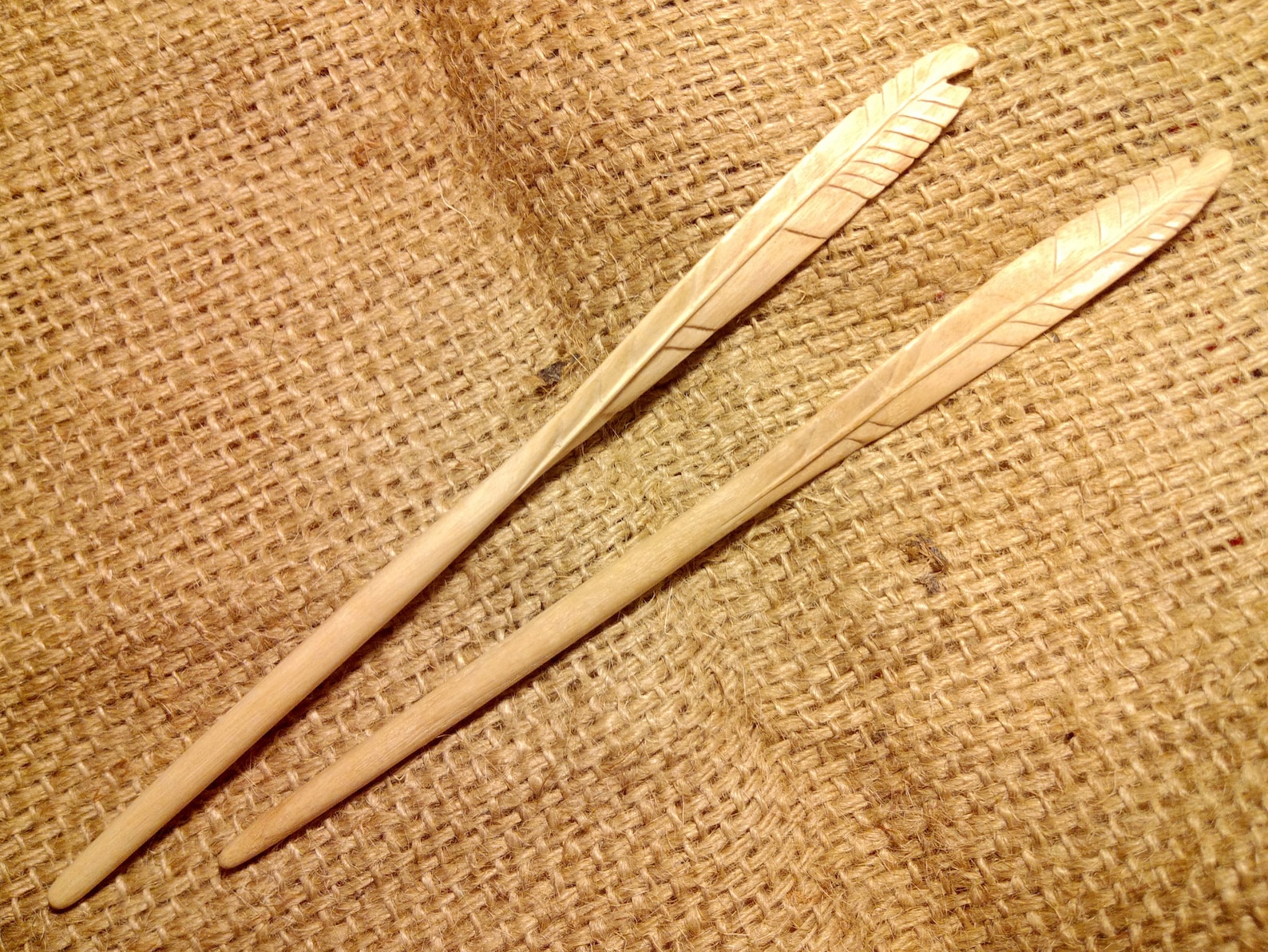 Feather Hair Sticks Detailed No Stain - Etsy