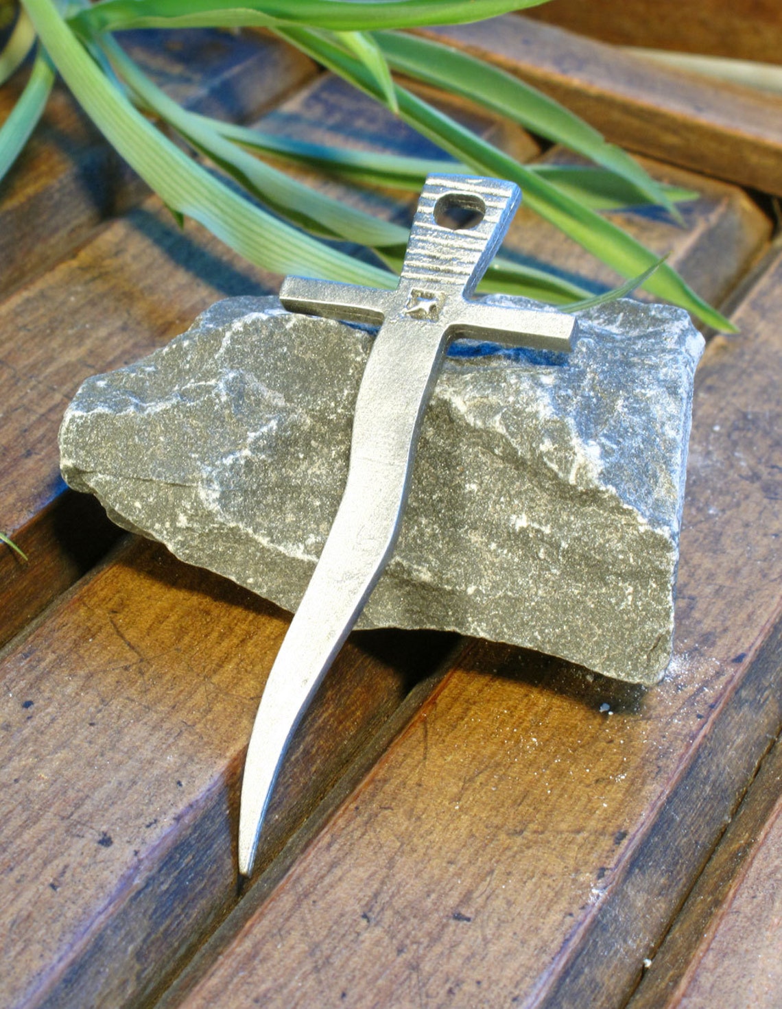 2X Curvy Sword Pewter Pendant - Etsy