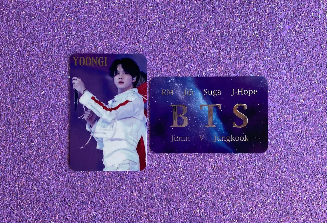 Suga Yoongi Luxe Silver Foil Photocard - Etsy