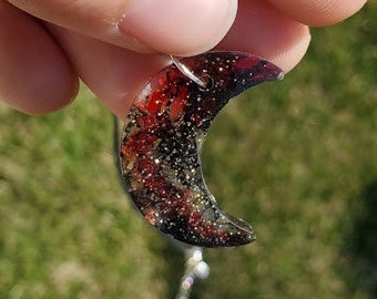 Red Moon Necklace - Etsy