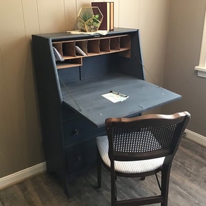 Sold-do Not Purchase**antique Navy Blue Secretary - Etsy
