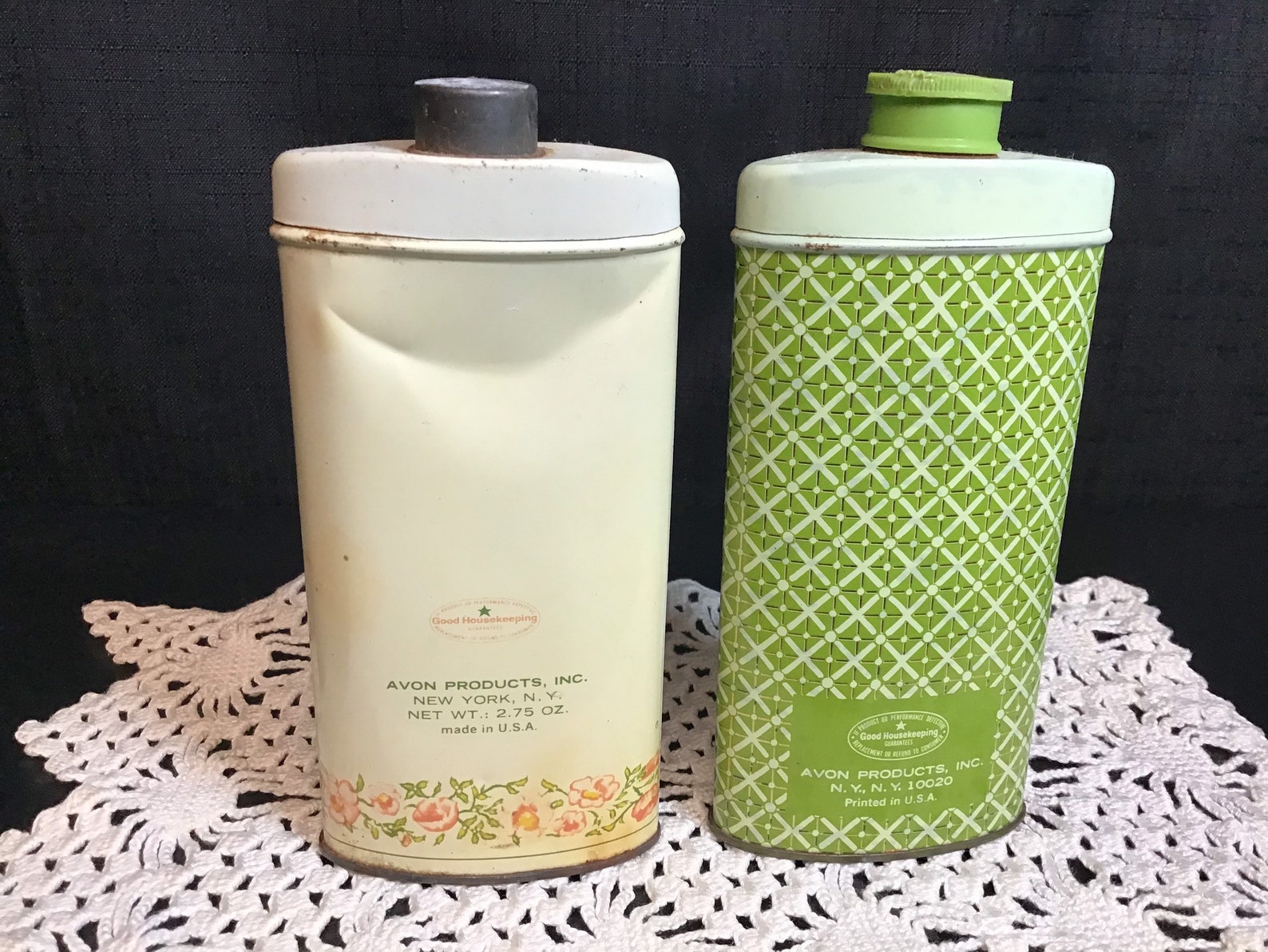 Vintage Avon Body Powder Tins Collectible Avon - Etsy