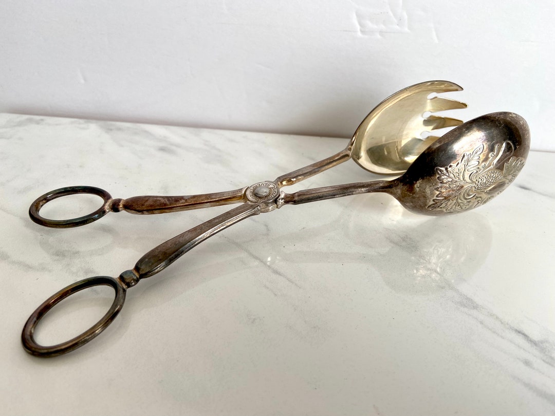 Silverplate Serving Tongs - Etsy