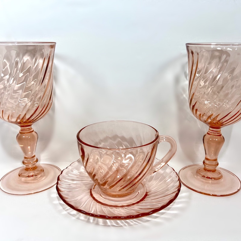 Pink Glassware - Etsy