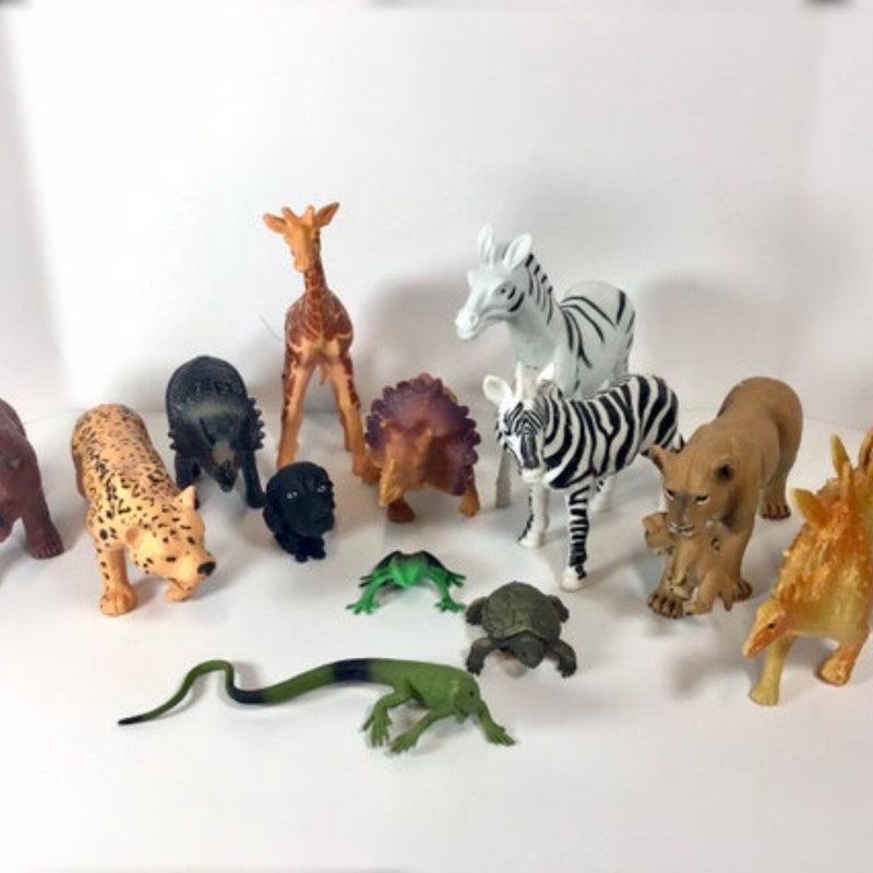 Miniature Plastic Animal Figurines - Etsy