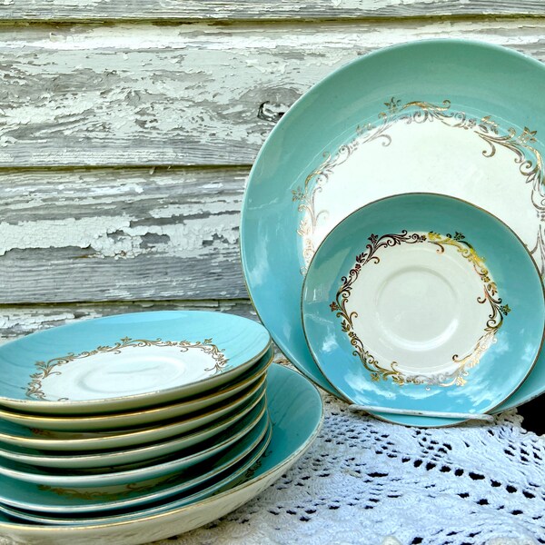 Turquoise Gold China - Etsy