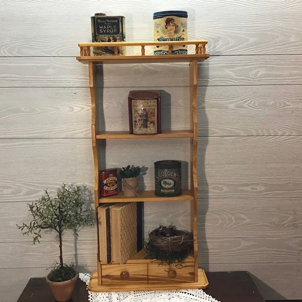 Wooden Tall Wall Shelf - Etsy