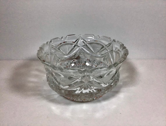 Small Round Crystal Bowl - Etsy