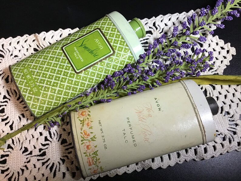 Vintage Avon Body Powder Tins Collectible Avon | Etsy