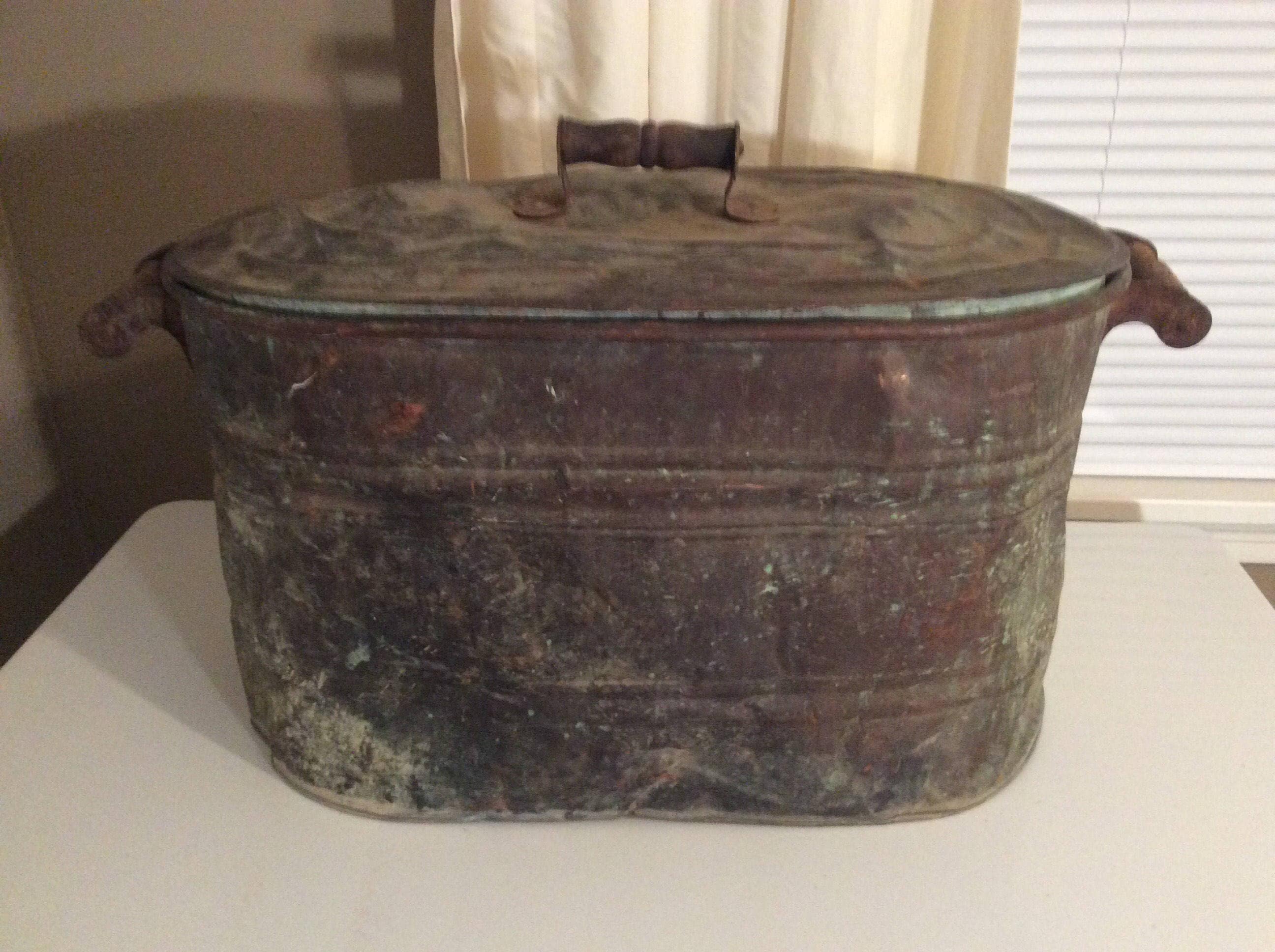 Very Large Copper Boiling Pot With Lid - Etsy