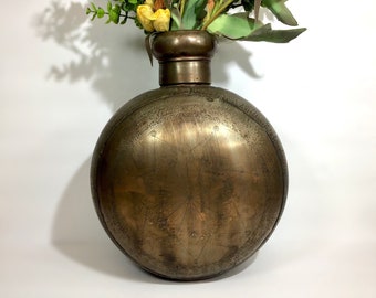 Large Metal Vase - Etsy
