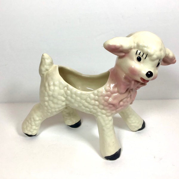 Ceramic Lamb Planter - Etsy