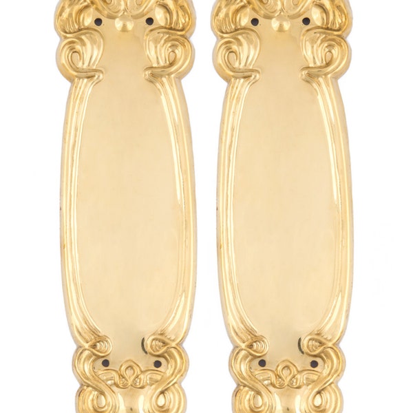 Antique Brass Door Push Plates - Etsy