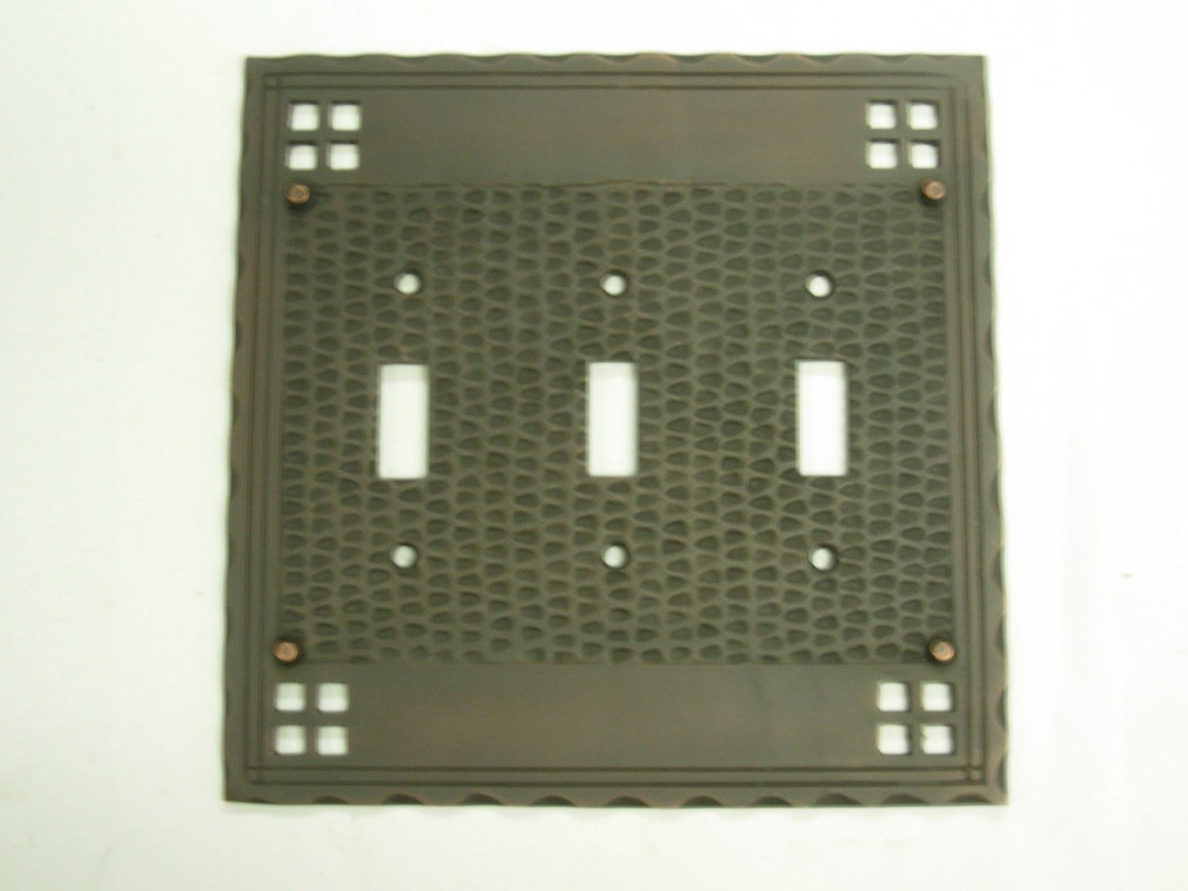 Mission Arts & Crafts Triple Toggle Switch Plate - Etsy