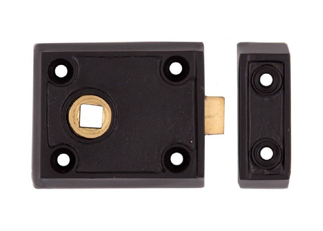 Passage Pantry Rim Lock, Black Powder Coating - Etsy