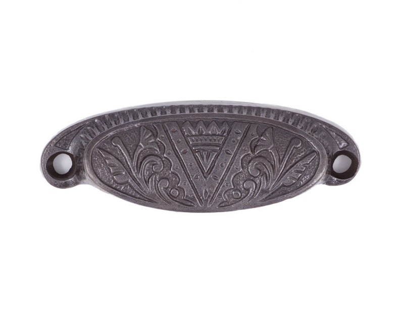 Eastlake Oriental Pattern Rectangular Bin Pulls Handmade | Etsy