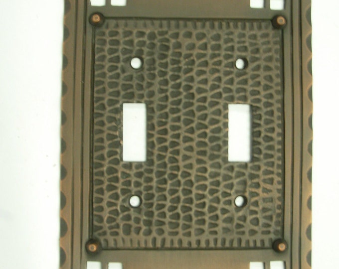 Double Toggle Mission Arts & Crafts Switch Plate - Etsy
