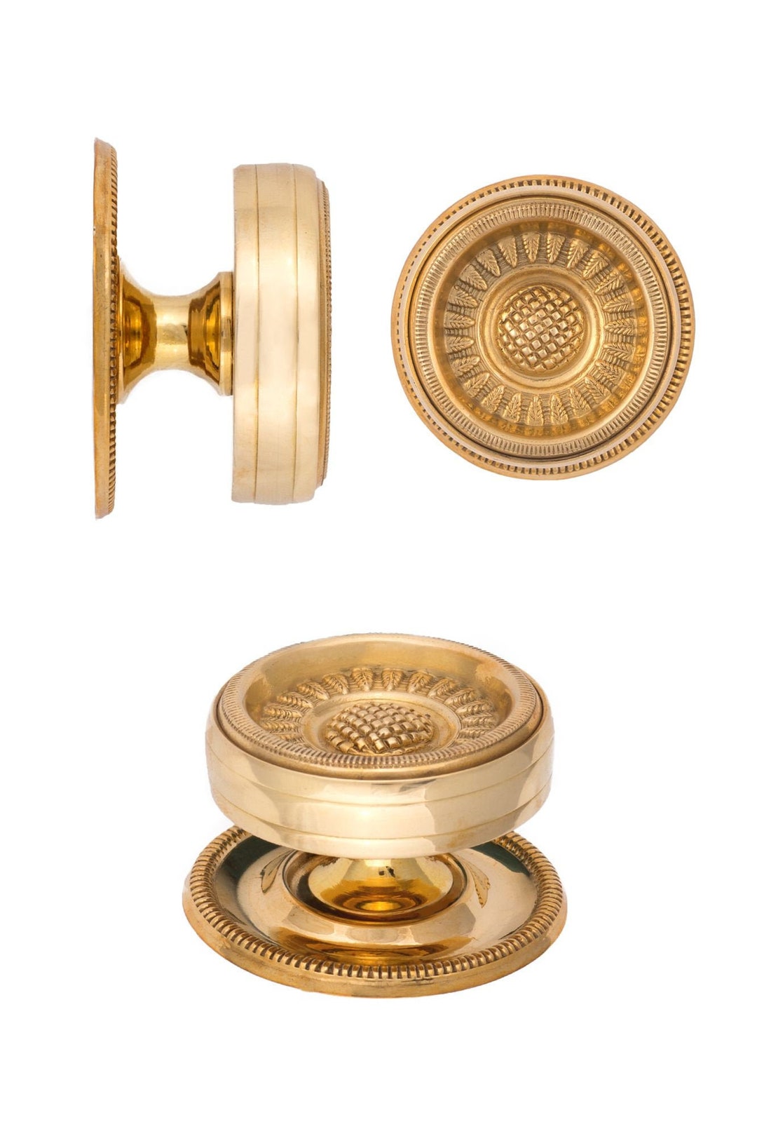 Nathaniel Russell Shutter Knob Brass - Etsy