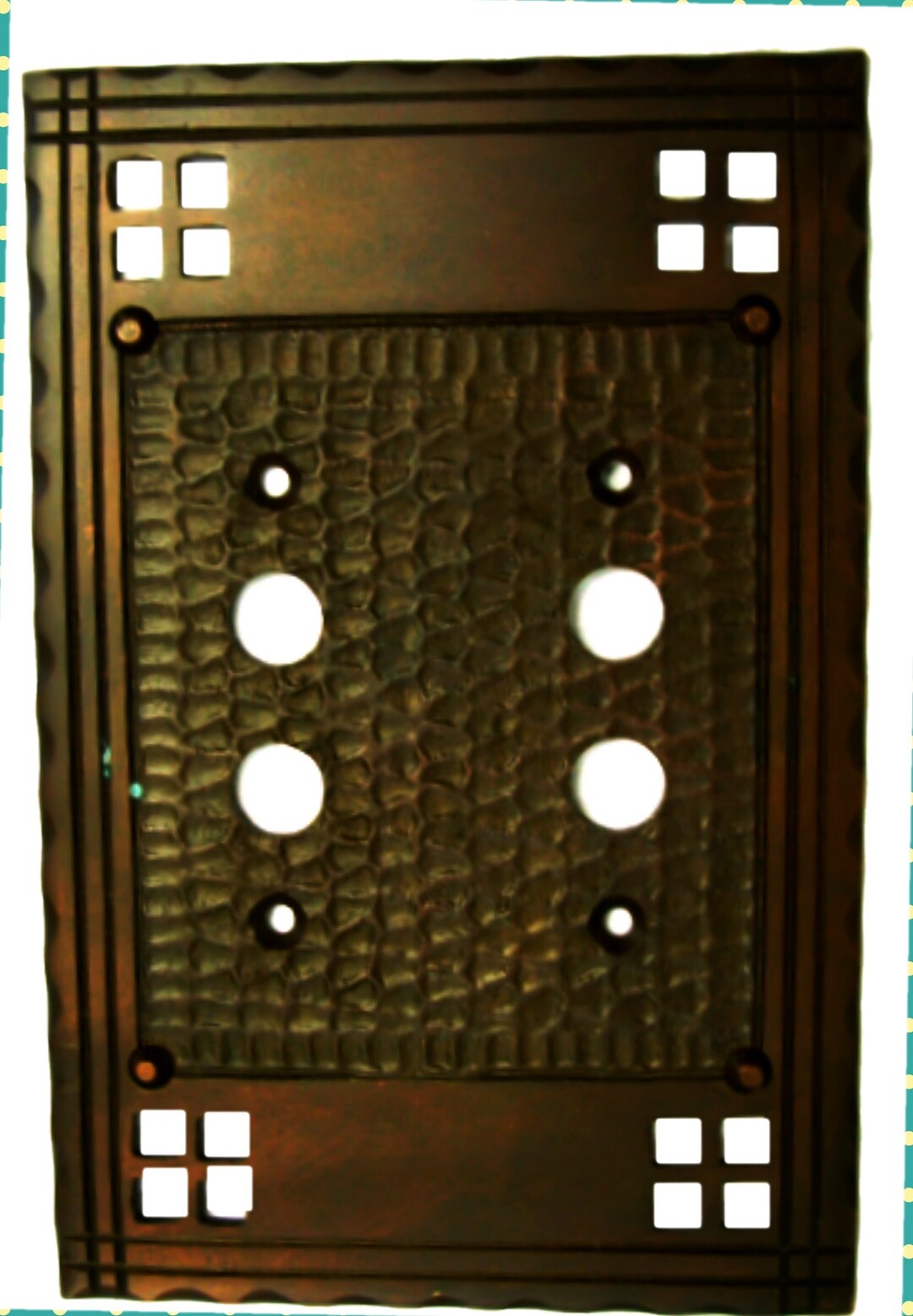 Mission Arts & Crafts Double Push Button Switch Plate - Etsy