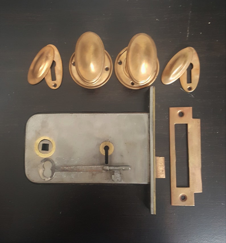 Large Backset Antique Mortise Lock Set 530827 | Etsy