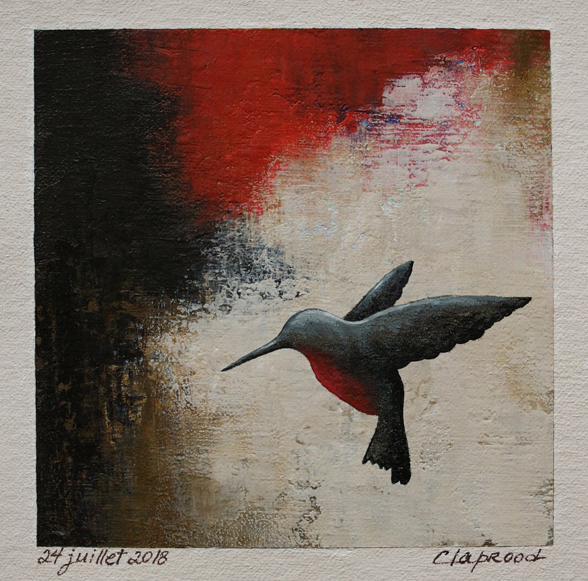 Abstract Hummingbird Painting