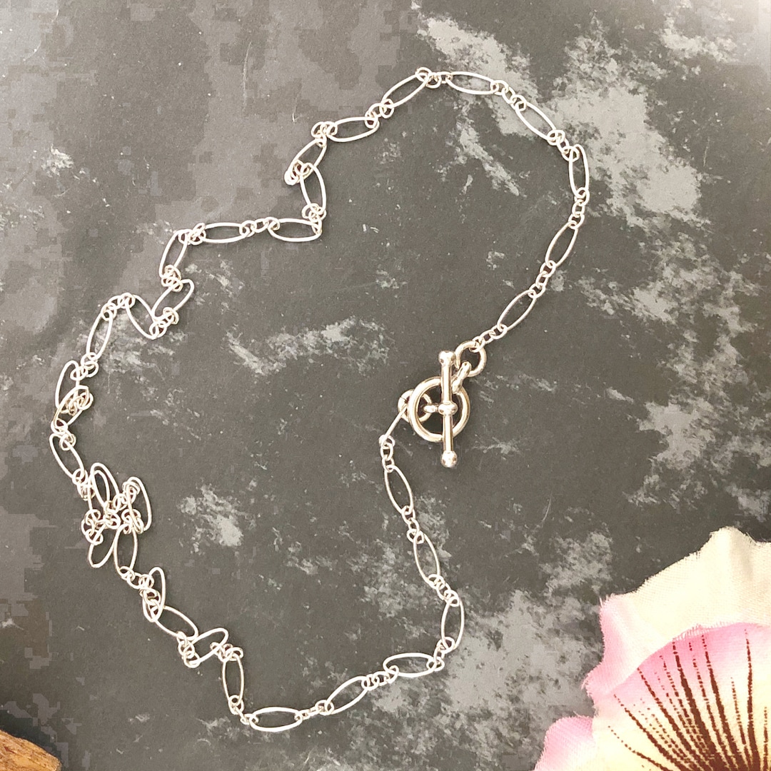 Sterling Silver Chain Necklace 12 to 30 Inch Petite Chain Simple Toggle ...