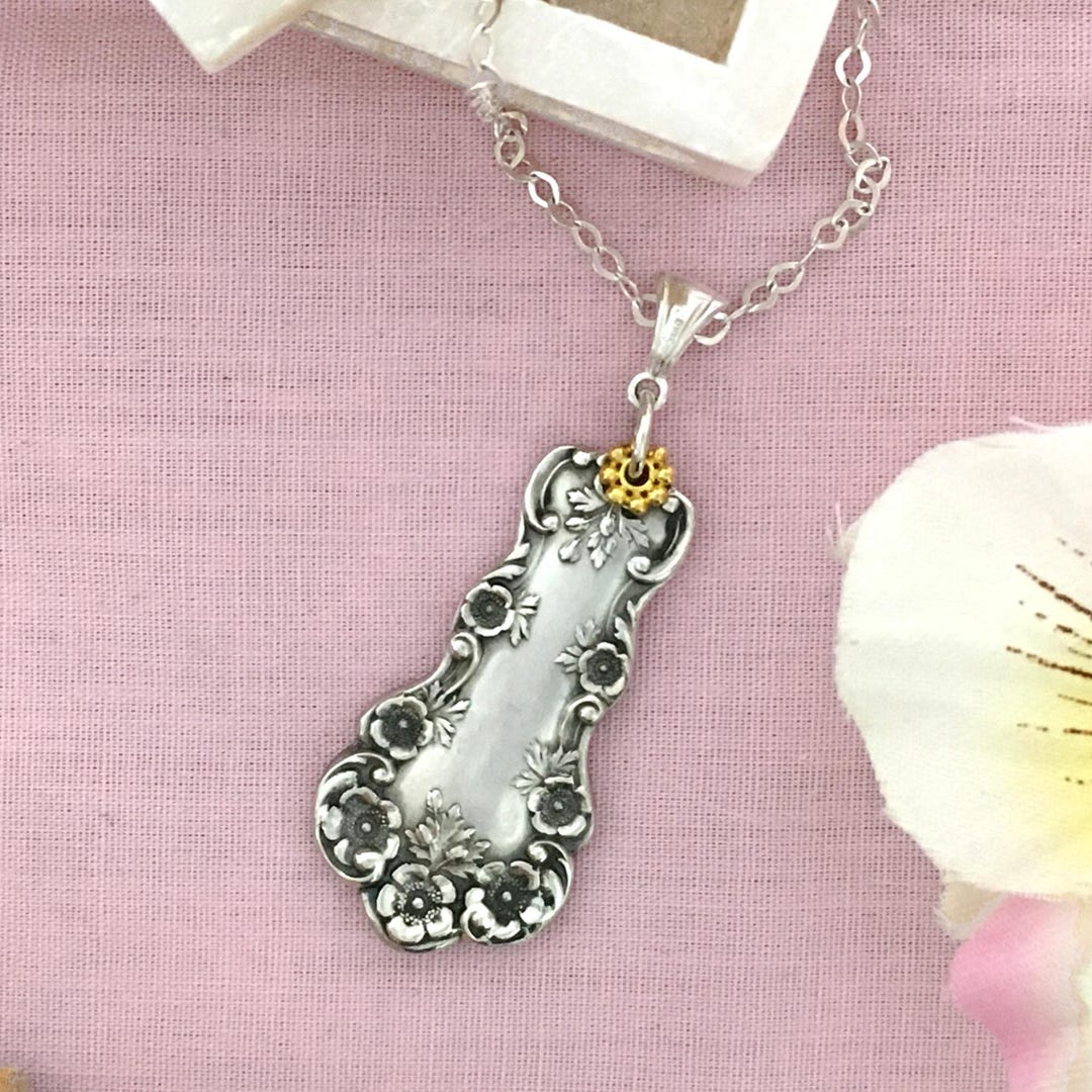 Sterling BUTTERCUP Pendant Necklace, 16 30 Inch 925 Chain, Antique 1899 ...