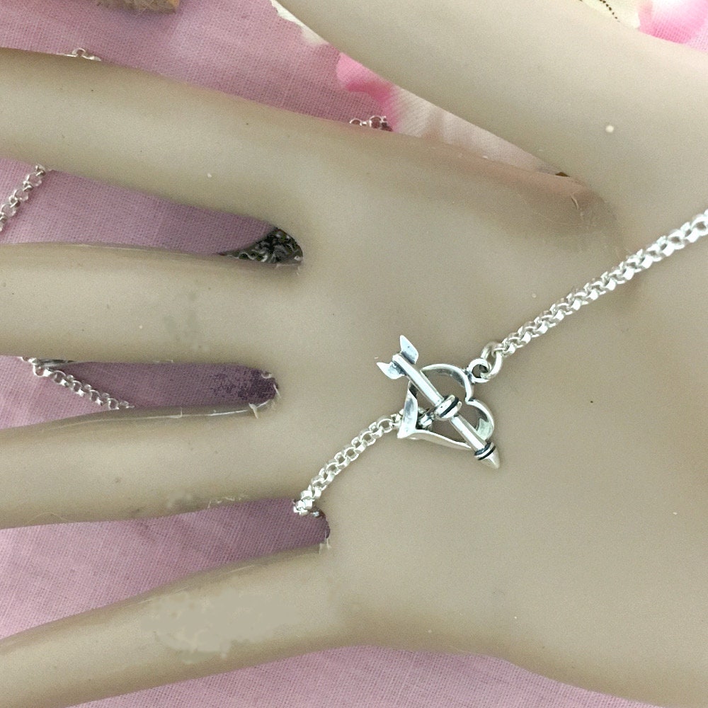 Sterling HEART ARROW Toggle Chain Necklace 16 30 Inch - Etsy