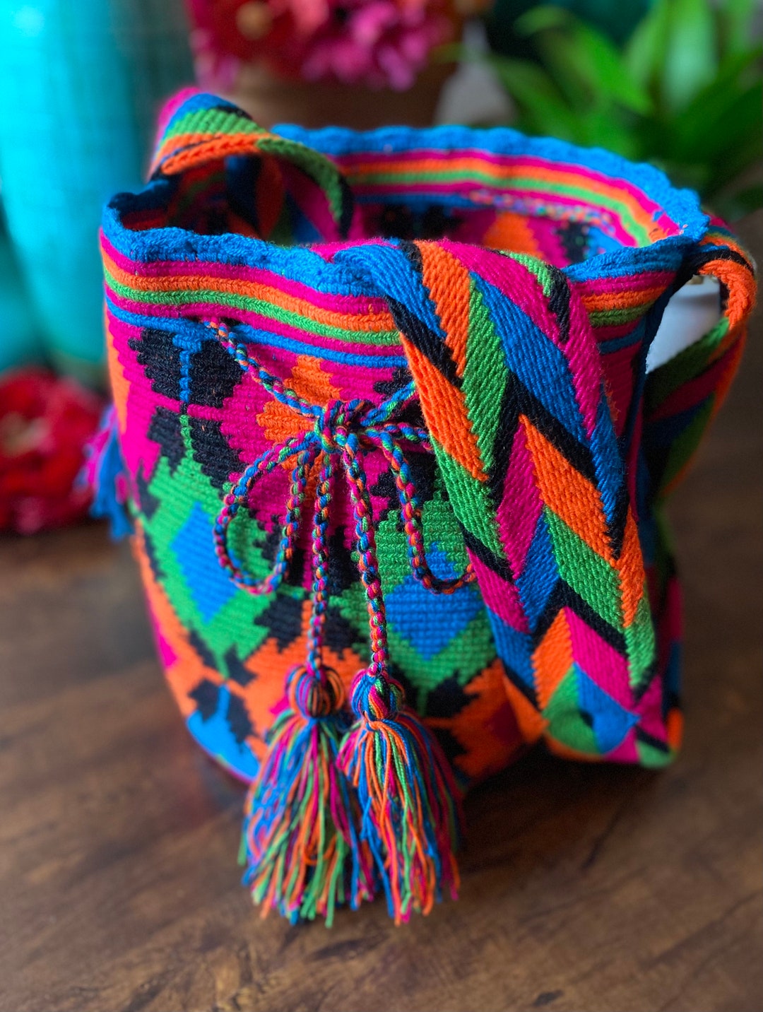 Colombian Crossbody Handmade Wayuu Bag. Colorful Mochila. Artisanal ...
