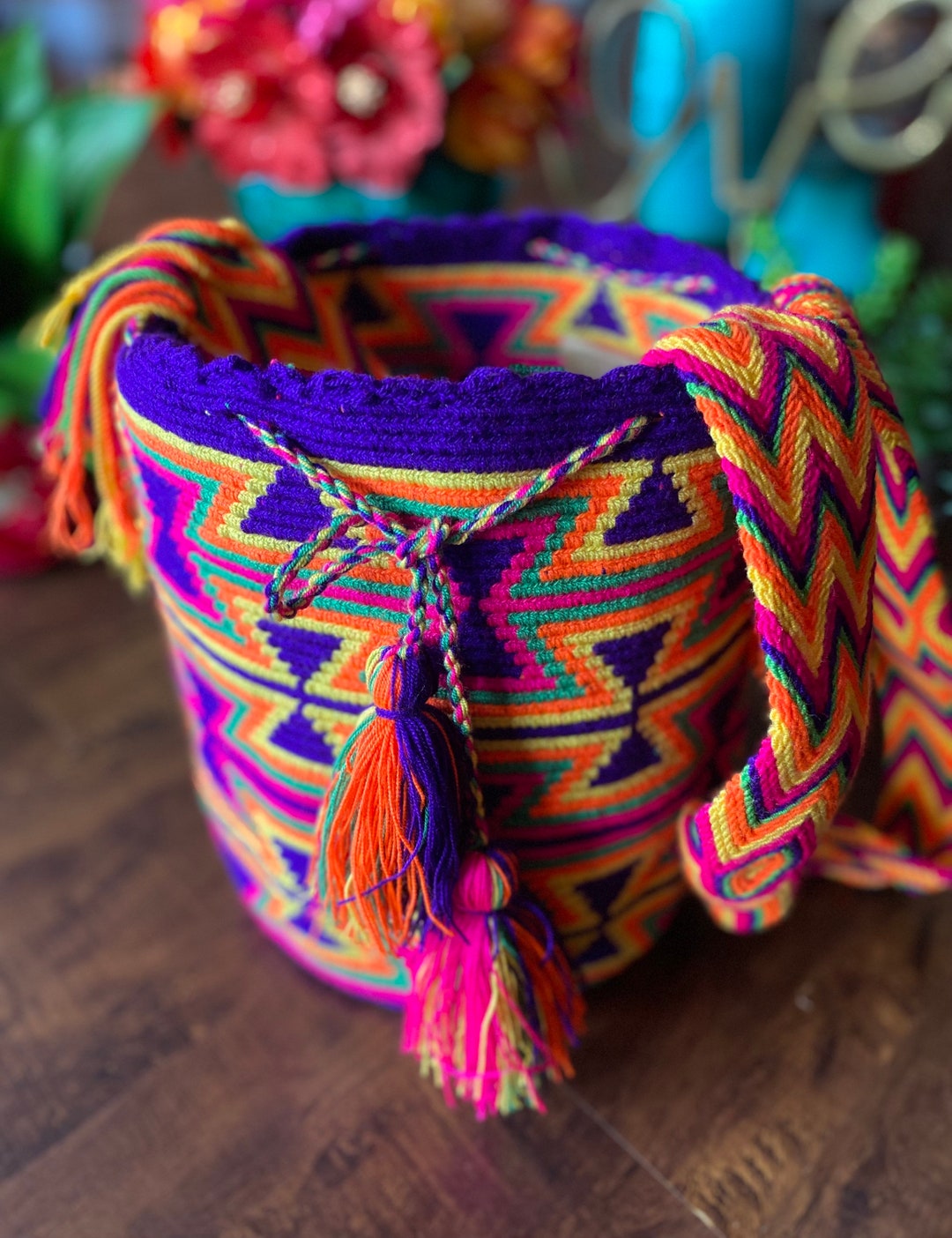 Colombian Crossbody Handmade Wayuu Bag. Colorful Mochila. - Etsy