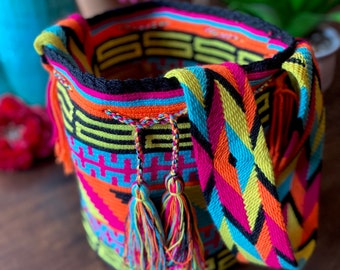 Colombian Crossbody Handmade Tapizada Wayuu Purse. Colorful Clutch With ...
