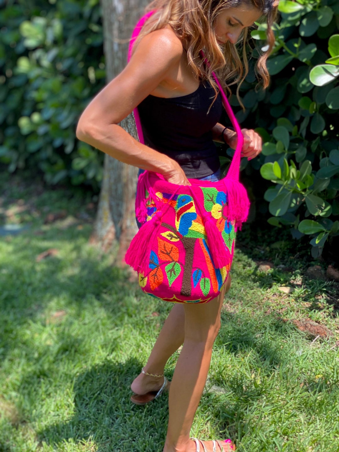 Colombian Crossbody Handmade Wayuu Bag. Colorful Mochila. Artisanal ...