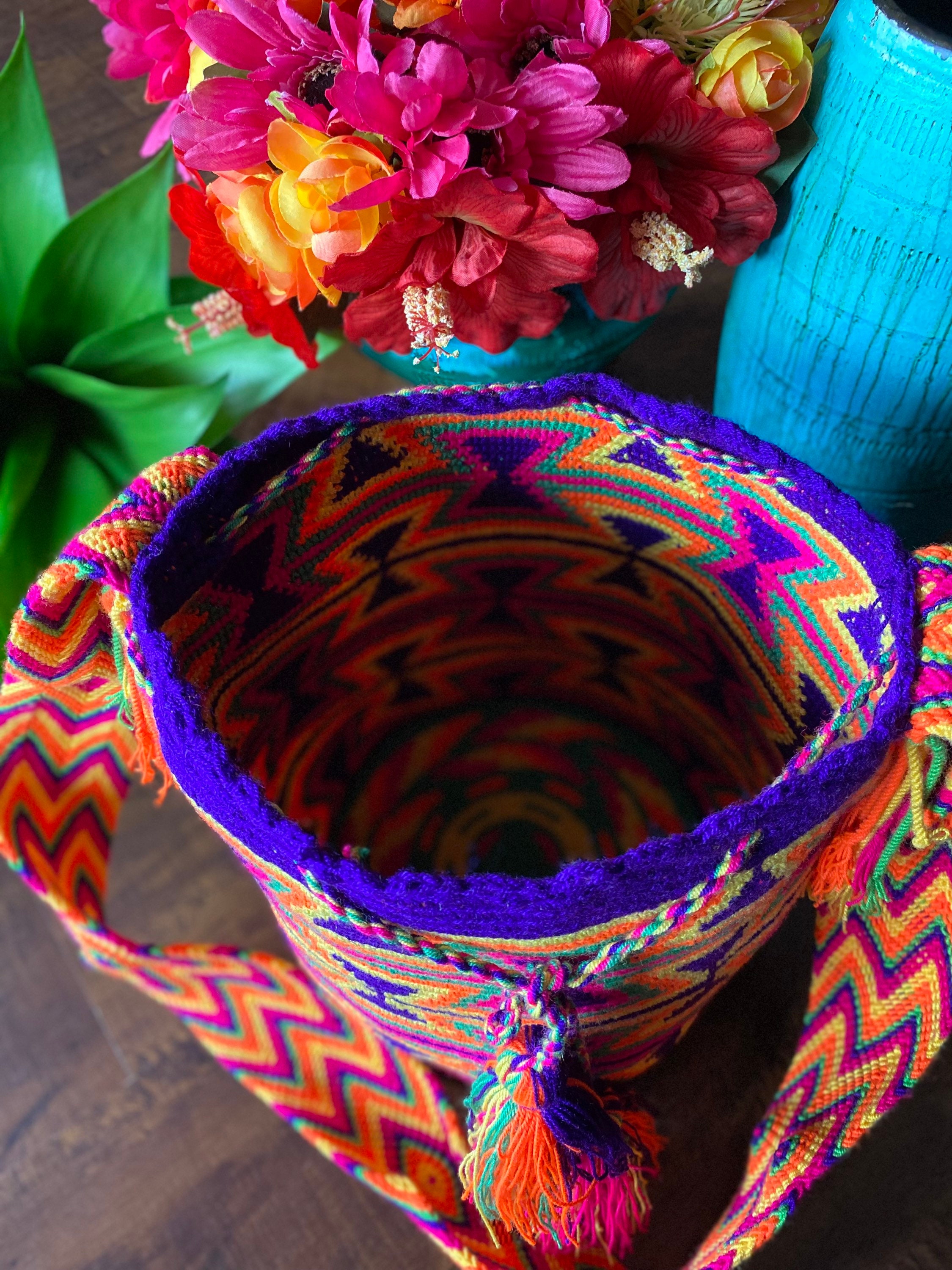 Colombian Crossbody Handmade Wayuu Bag. Colorful Mochila. - Etsy