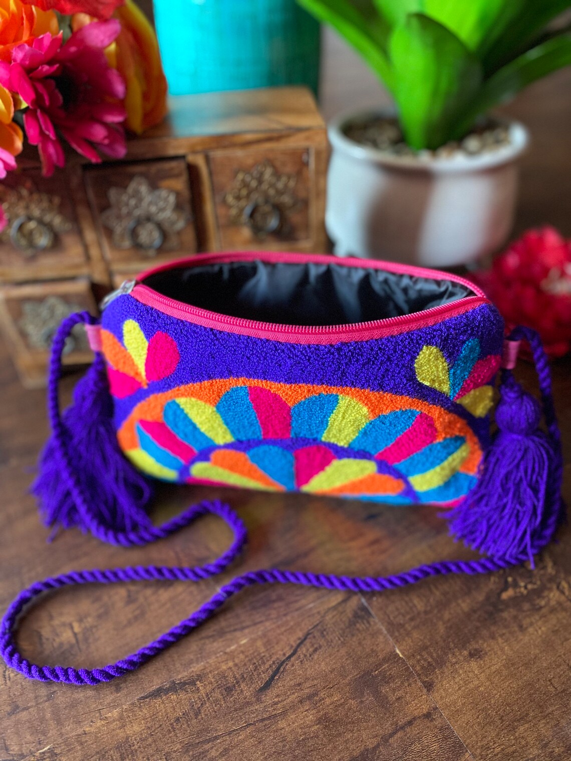 Colombian Crossbody Handmade Tapizada Wayuu Purse. Colorful Clutch With ...