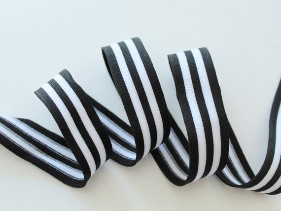 Galon Band black and White Galon Stripes Jersey - Etsy