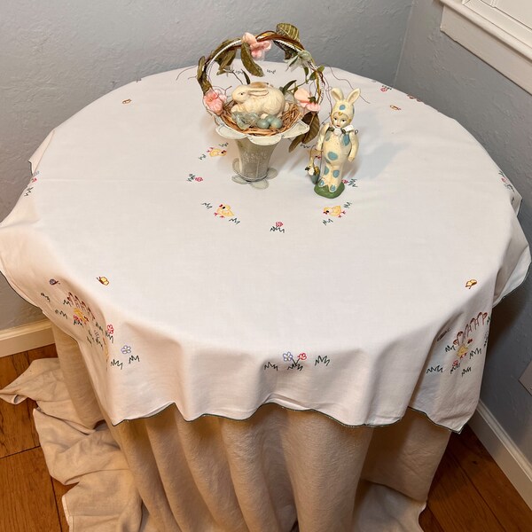 Embroidered Tablecloth - Etsy