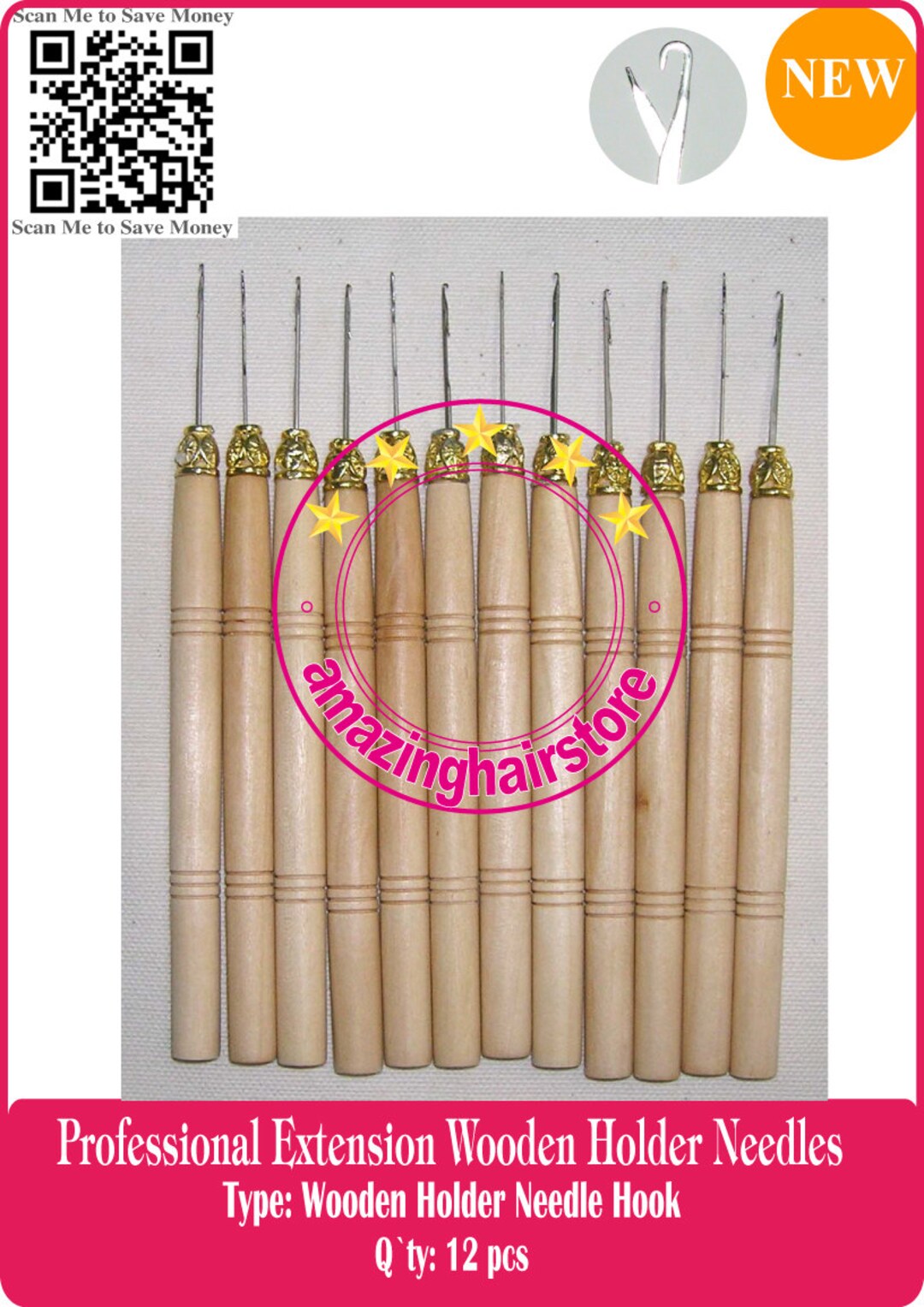 12 Dozen Latch Crochet Hair Hook Needles Hook Dreadlock Dread Lock ...